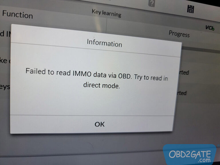 Autel IM608 “Failed to read IMMO data via OBD” Solution - OBD2gate ...