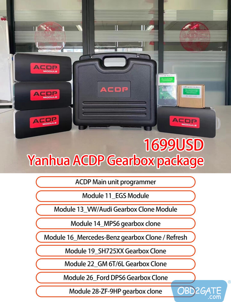 Yanhua ACDP Gearbox clone & refresh No soldering - OBD2gate Official Blog