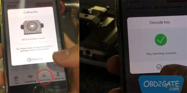 Ford Transit FO21 TIBBE Key Cut by Dolphin XP005 with M3 Clamp ...