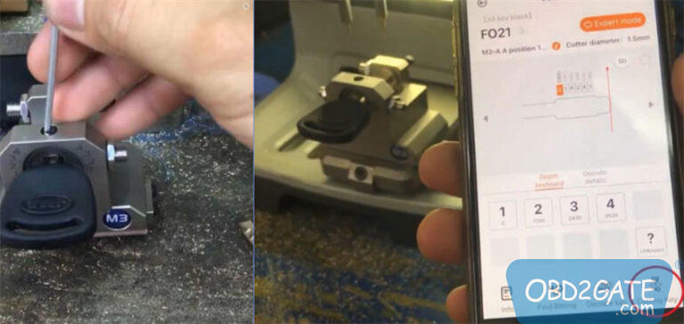 Ford Transit FO21 TIBBE Key Cut by Dolphin XP005 with M3 Clamp ...